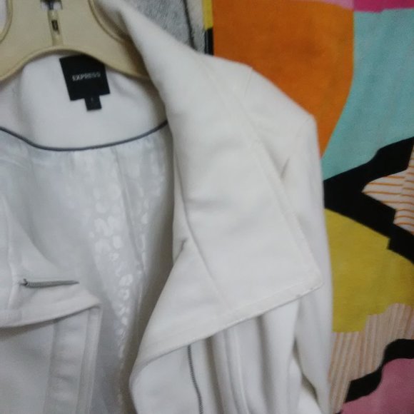 Express | Jackets & Coats | Womens White Pea Coat | Poshmark